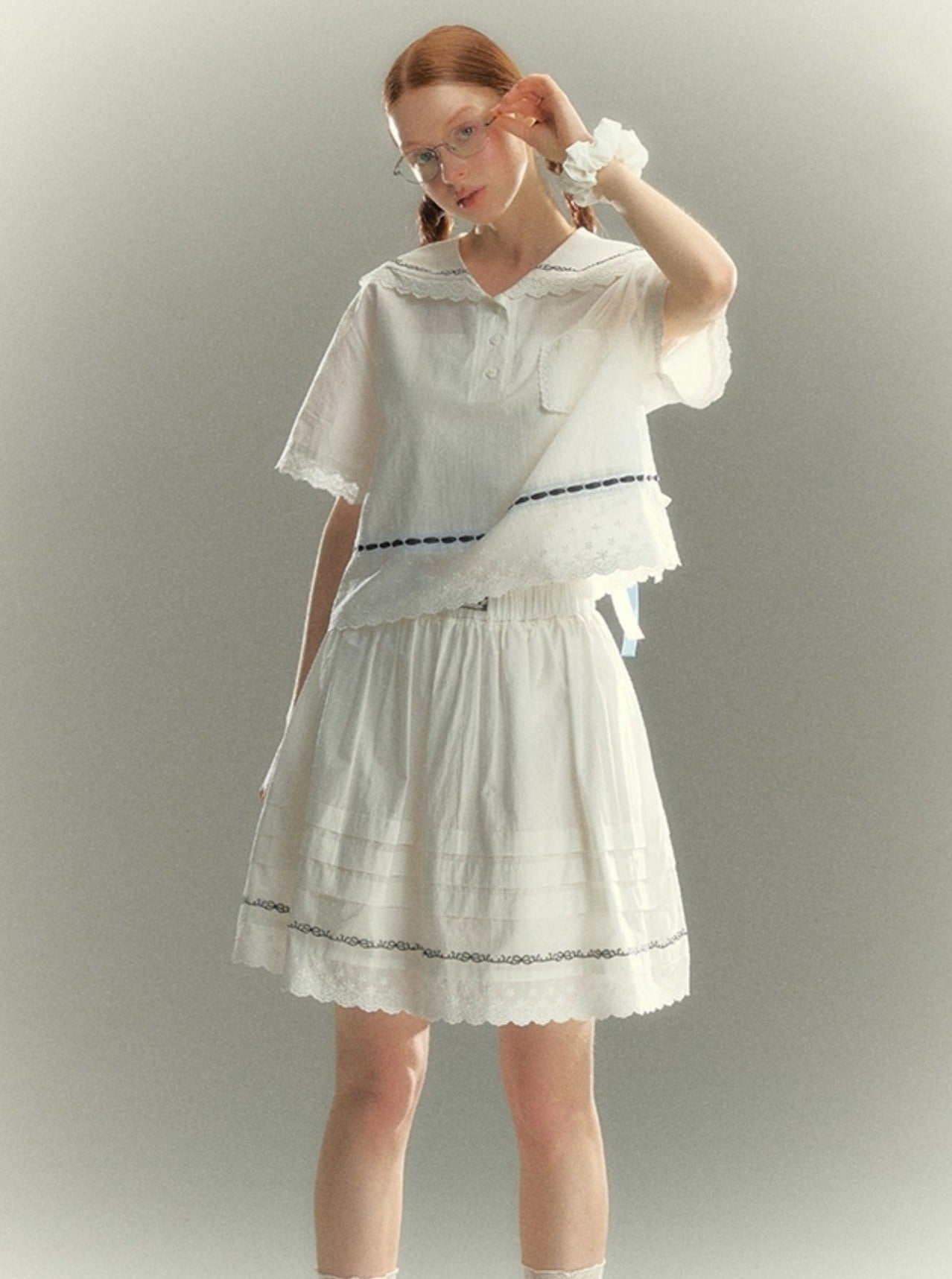 High Lace A-Line Skirt Short Skirt Set-Up – UrbanSheek