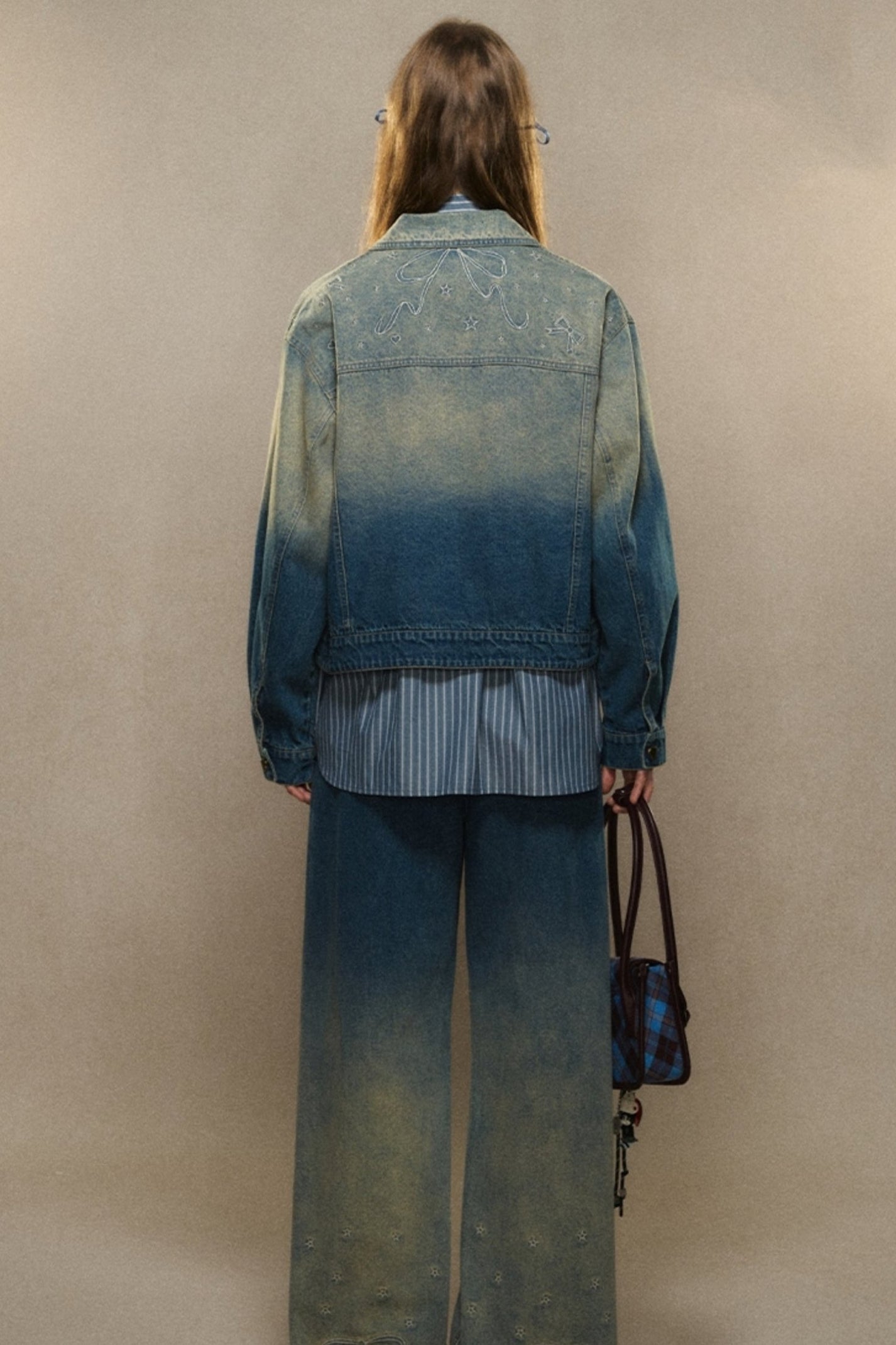 Blue Gradient Denim Jacket Set-Up – UrbanSheek