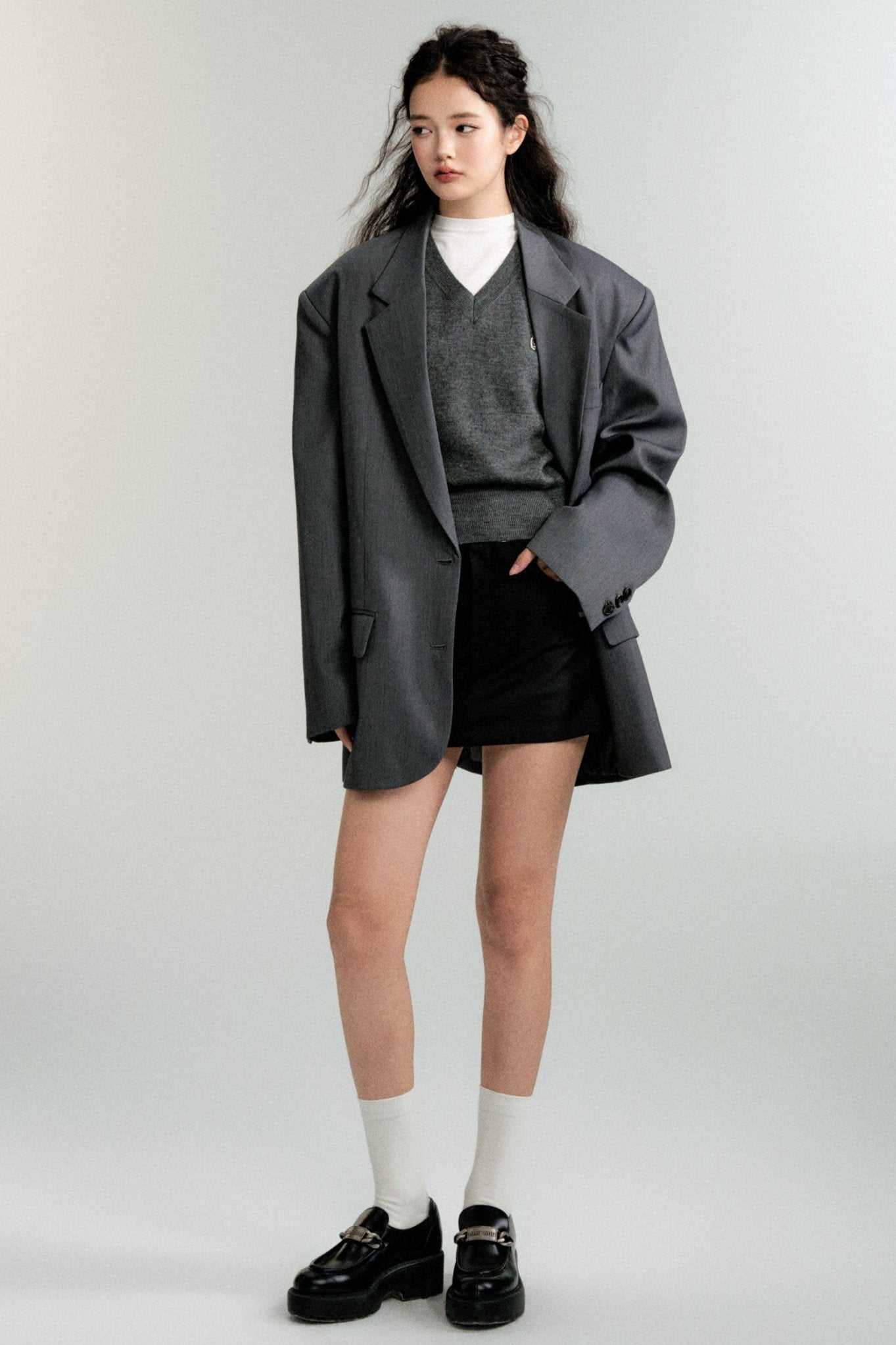 Vintage Preppy V-Neck Wool Knit Vest – UrbanSheek