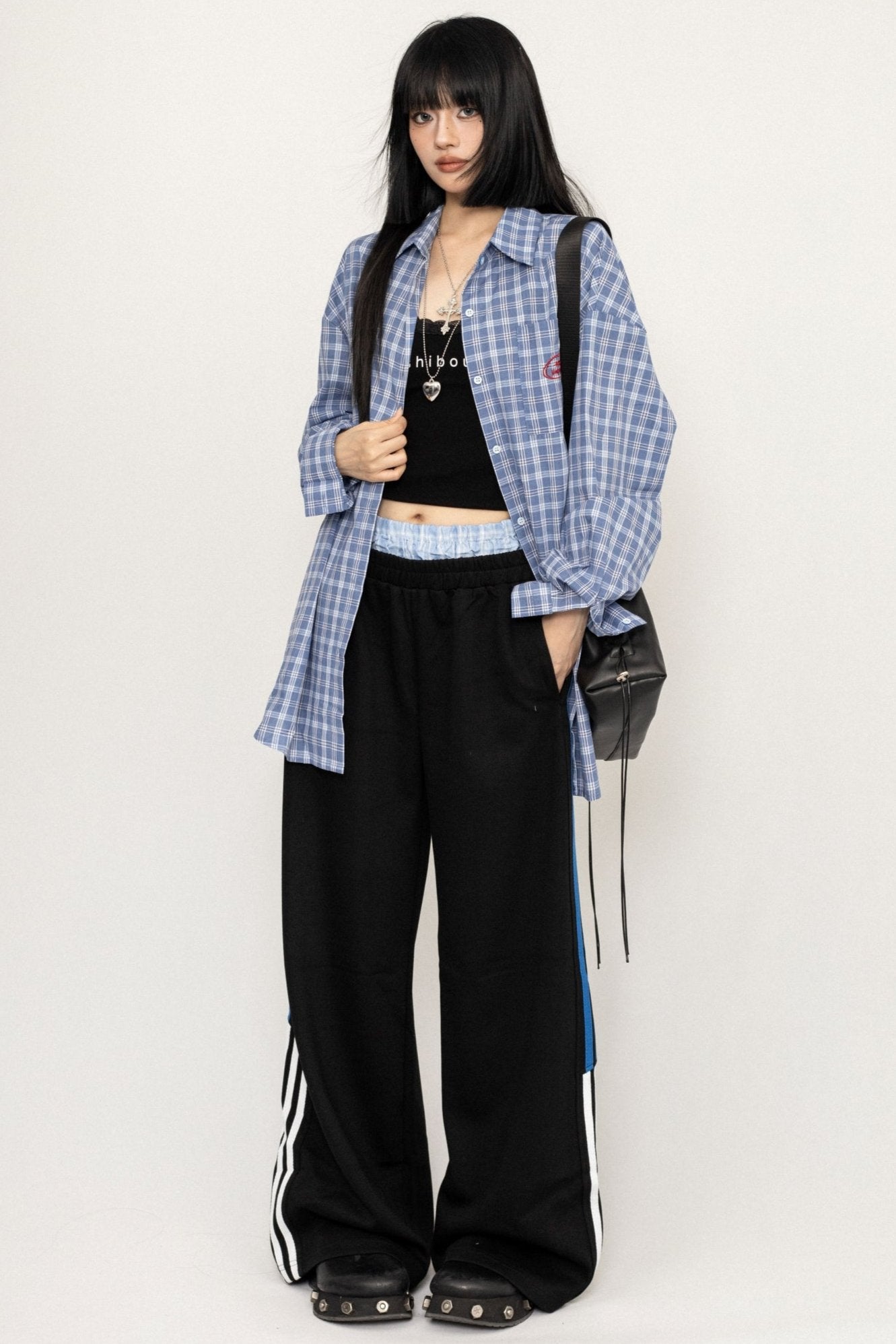 Oversized Blue Plaid Vintage Shirt – UrbanSheek