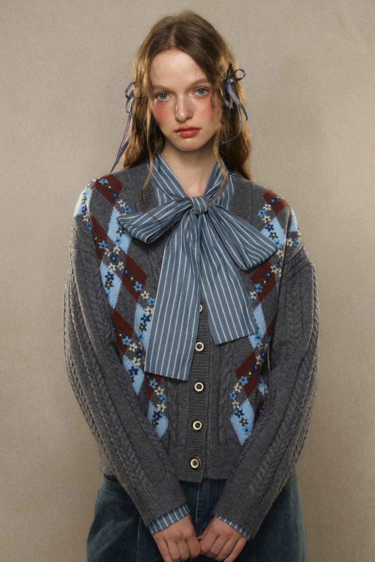 Crochet Retro Preppy V-Neck Knitted Cardigan – UrbanSheek