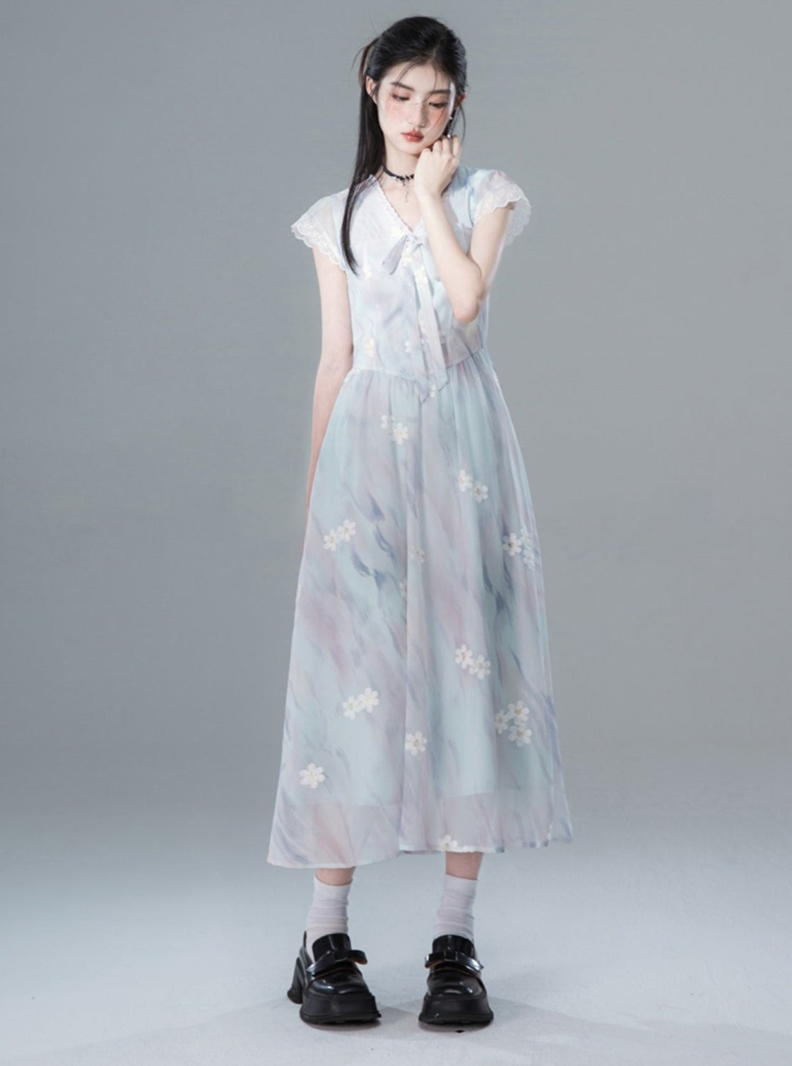 Sea Blue Transparent Cat Ear Dress – UrbanSheek