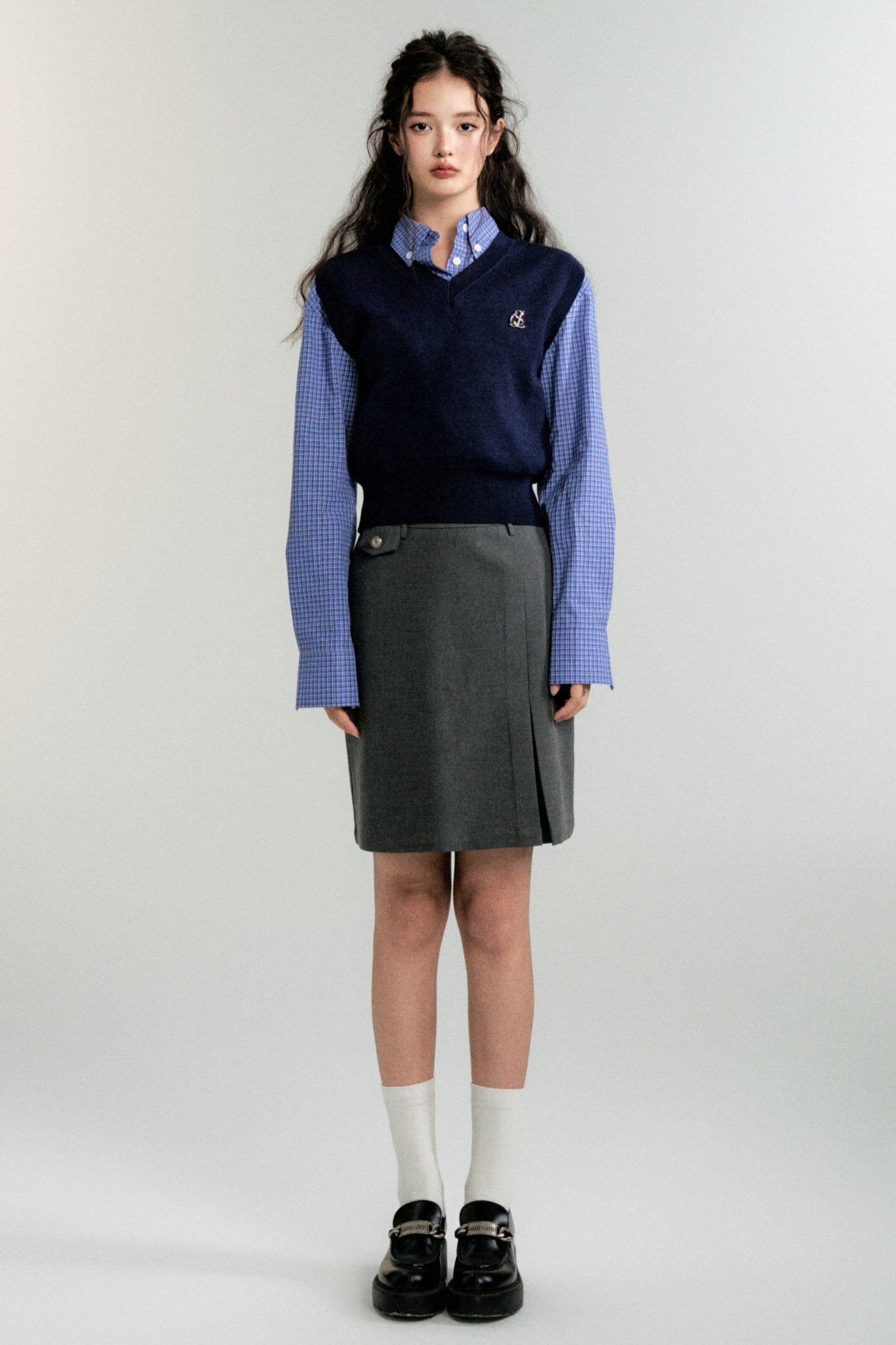 Vintage Preppy V-Neck Wool Knit Vest – UrbanSheek