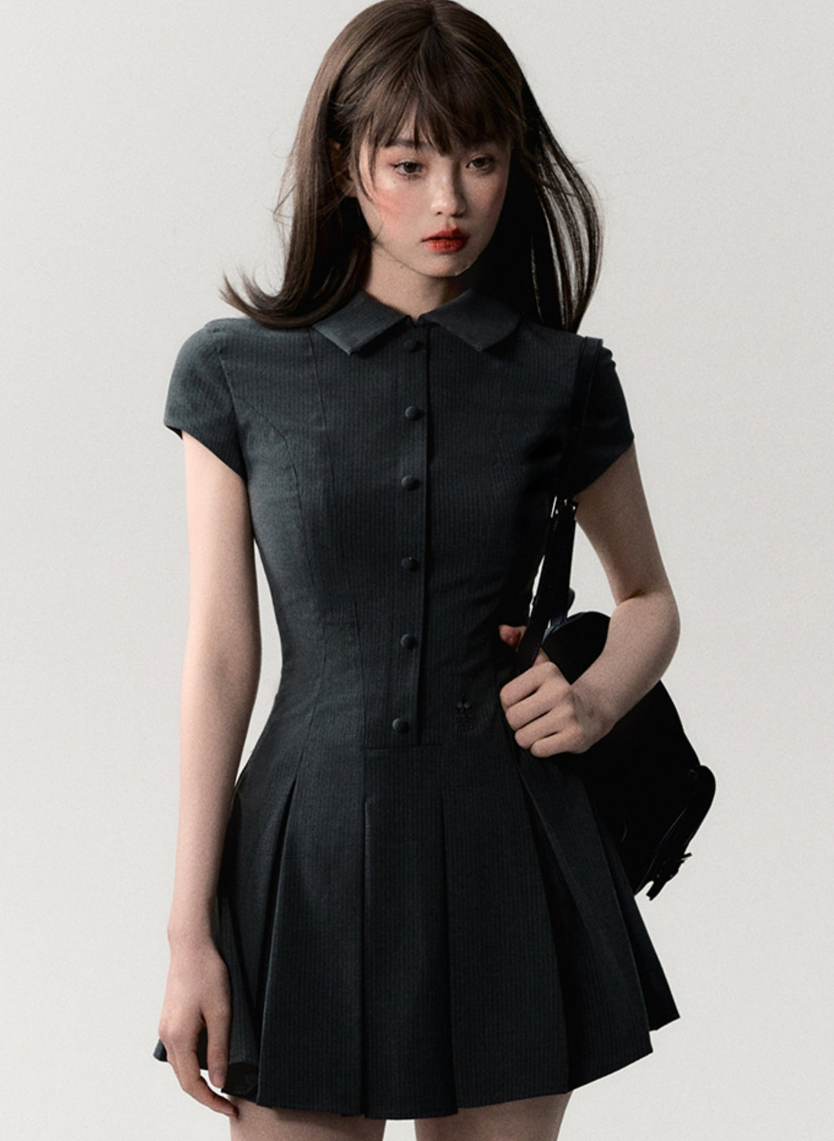 Short Sleeve College Suit Dress – UrbanSheek