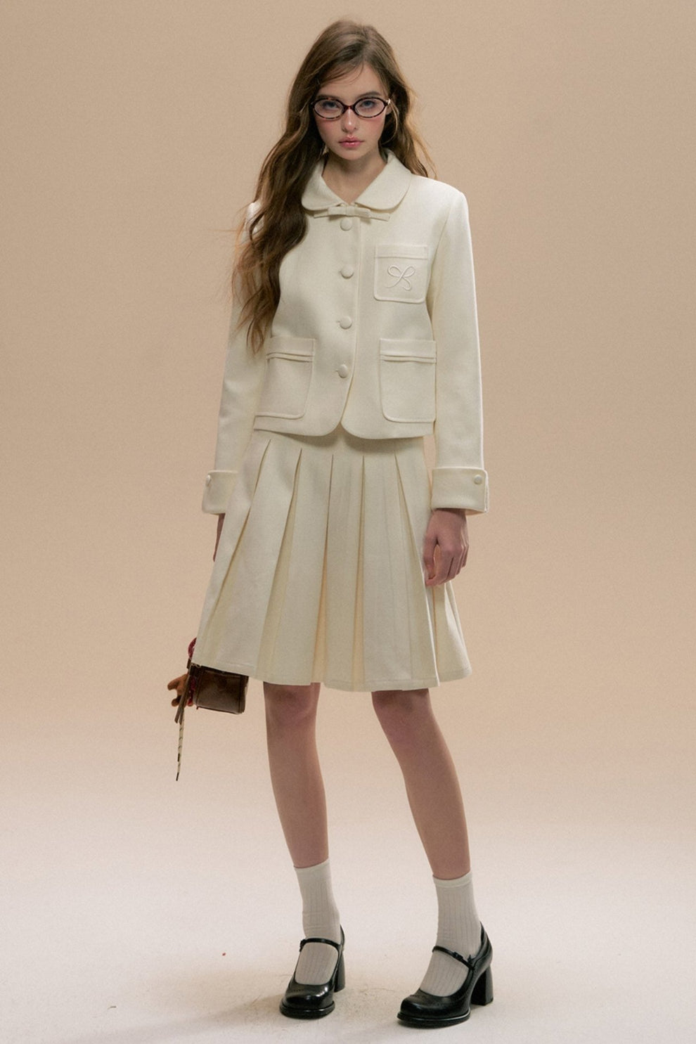 Navy Youth College Tweed Girl Set-Up – UrbanSheek