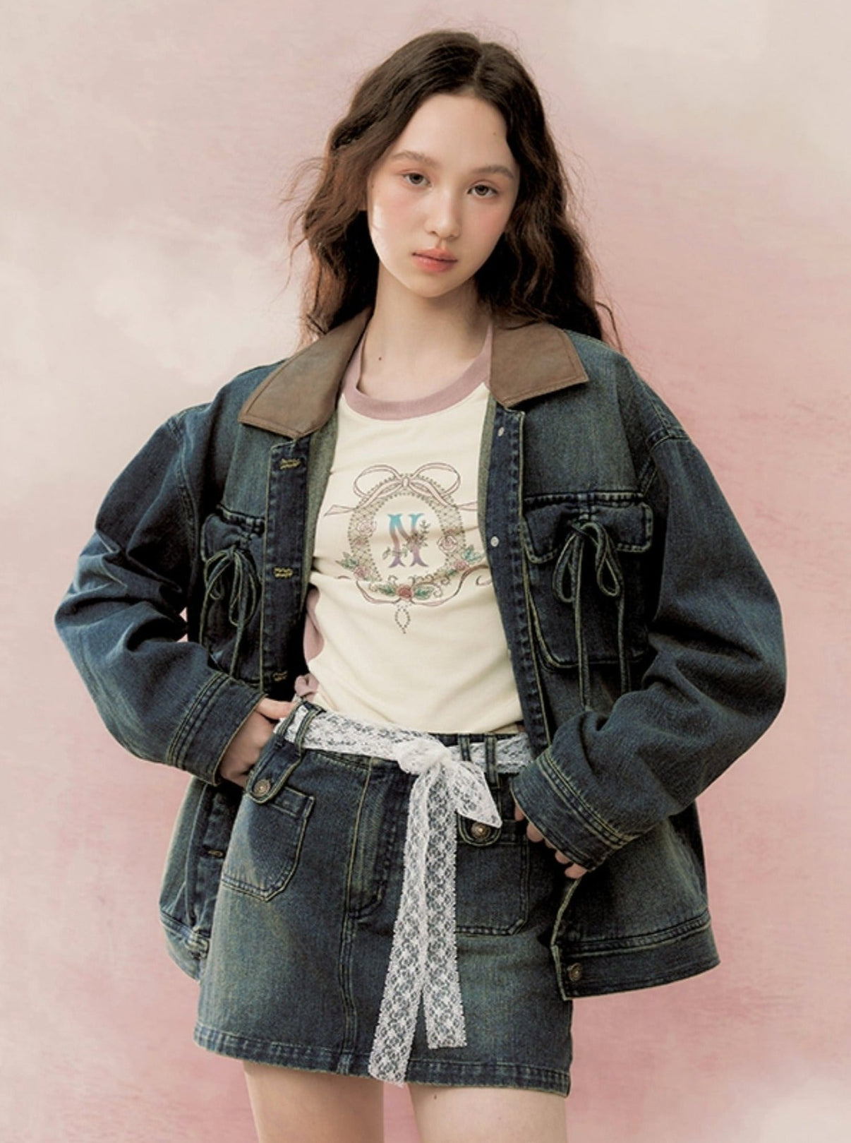 Retro color-blocked denim set-up – UrbanSheek