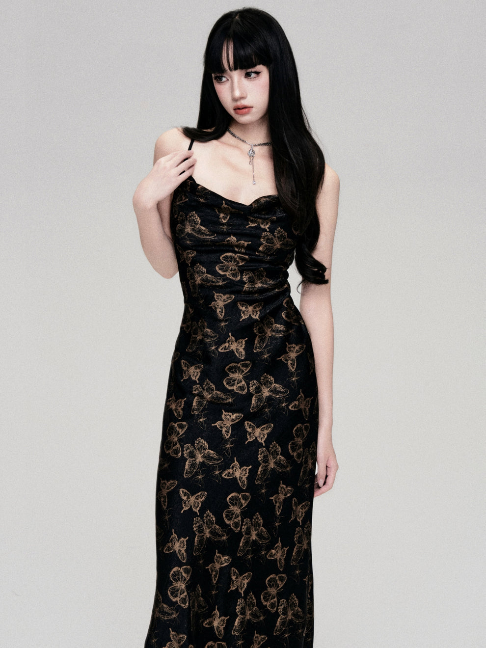Chinese Foil Butterfly Swing Collar Dress – UrbanSheek