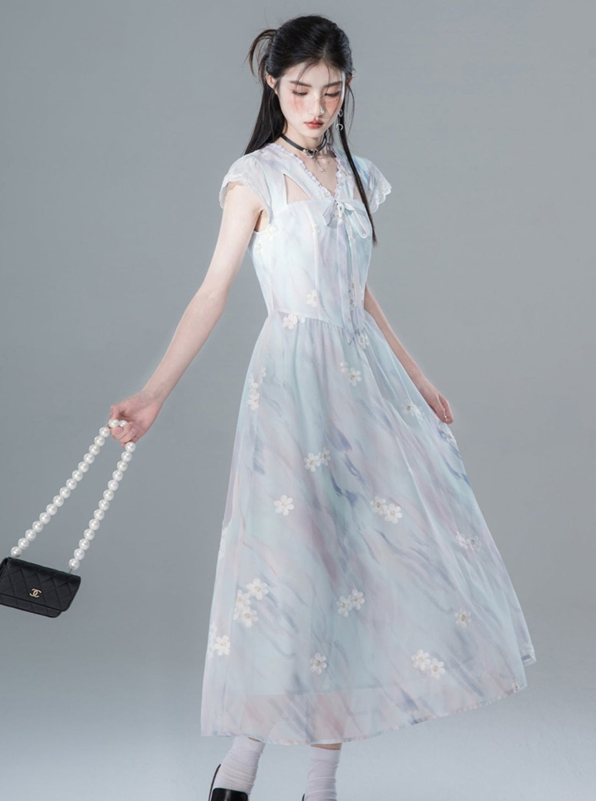 Sea Blue Transparent Cat Ear Dress – UrbanSheek