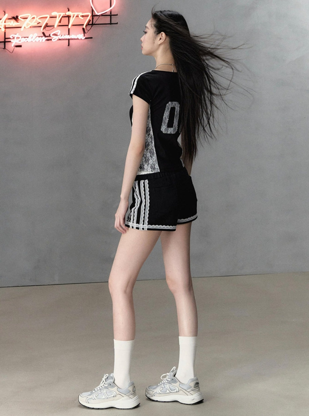 Lace Monogram Print Two-Piece Set-Up – UrbanSheek