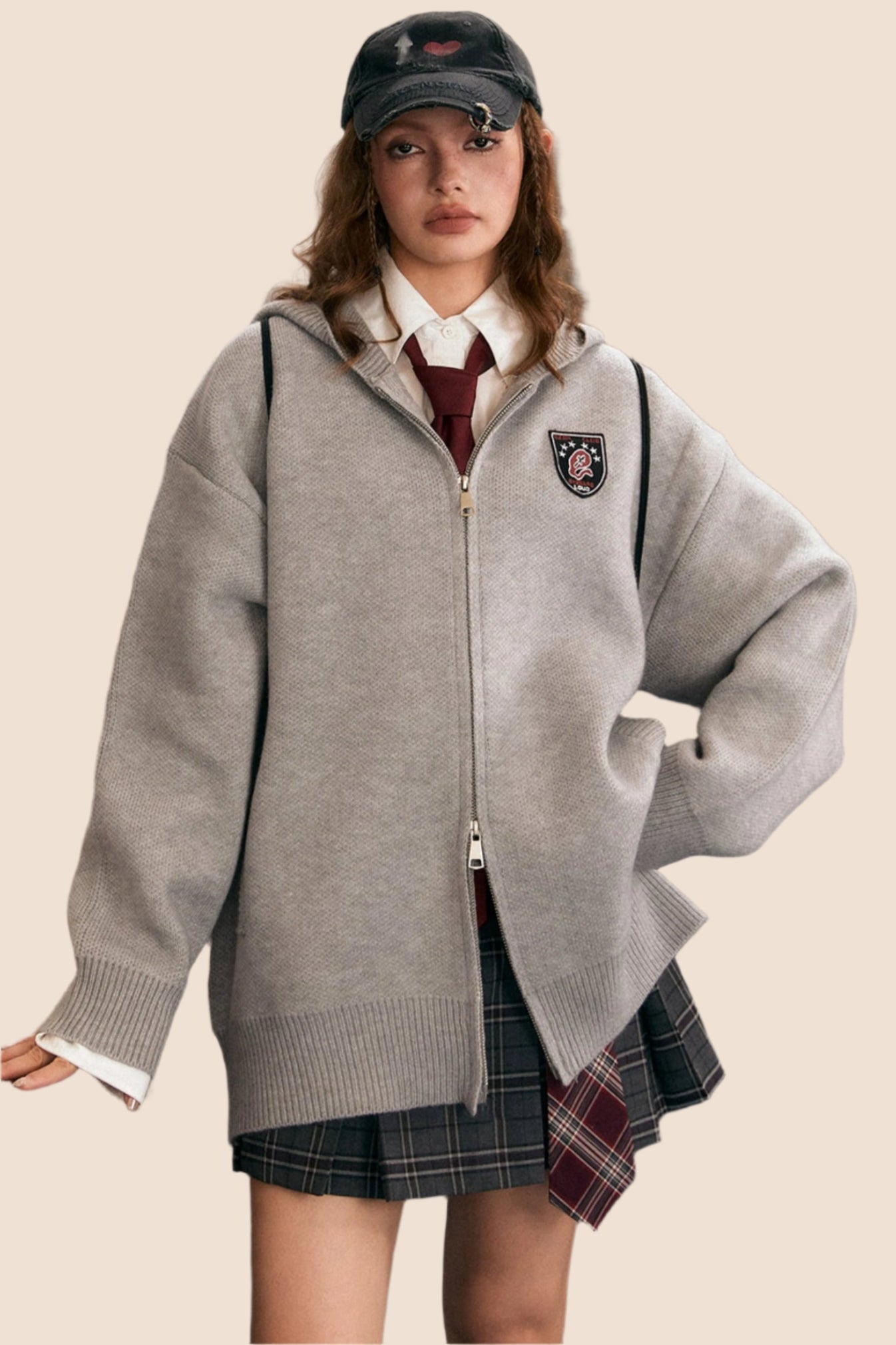 Vintage Loose Hooded Knitwear Jacket – UrbanSheek