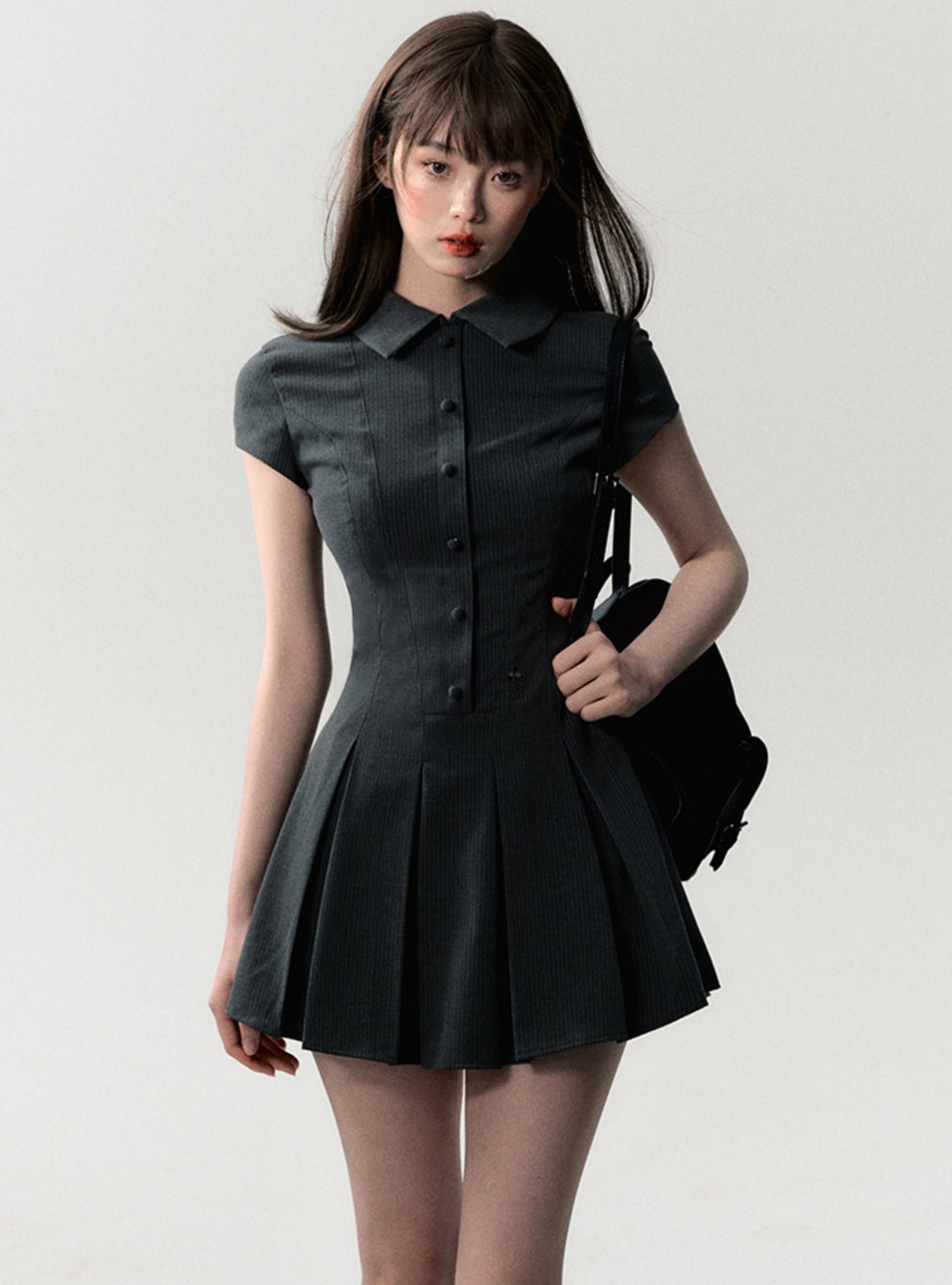 Short Sleeve College Suit Dress – UrbanSheek