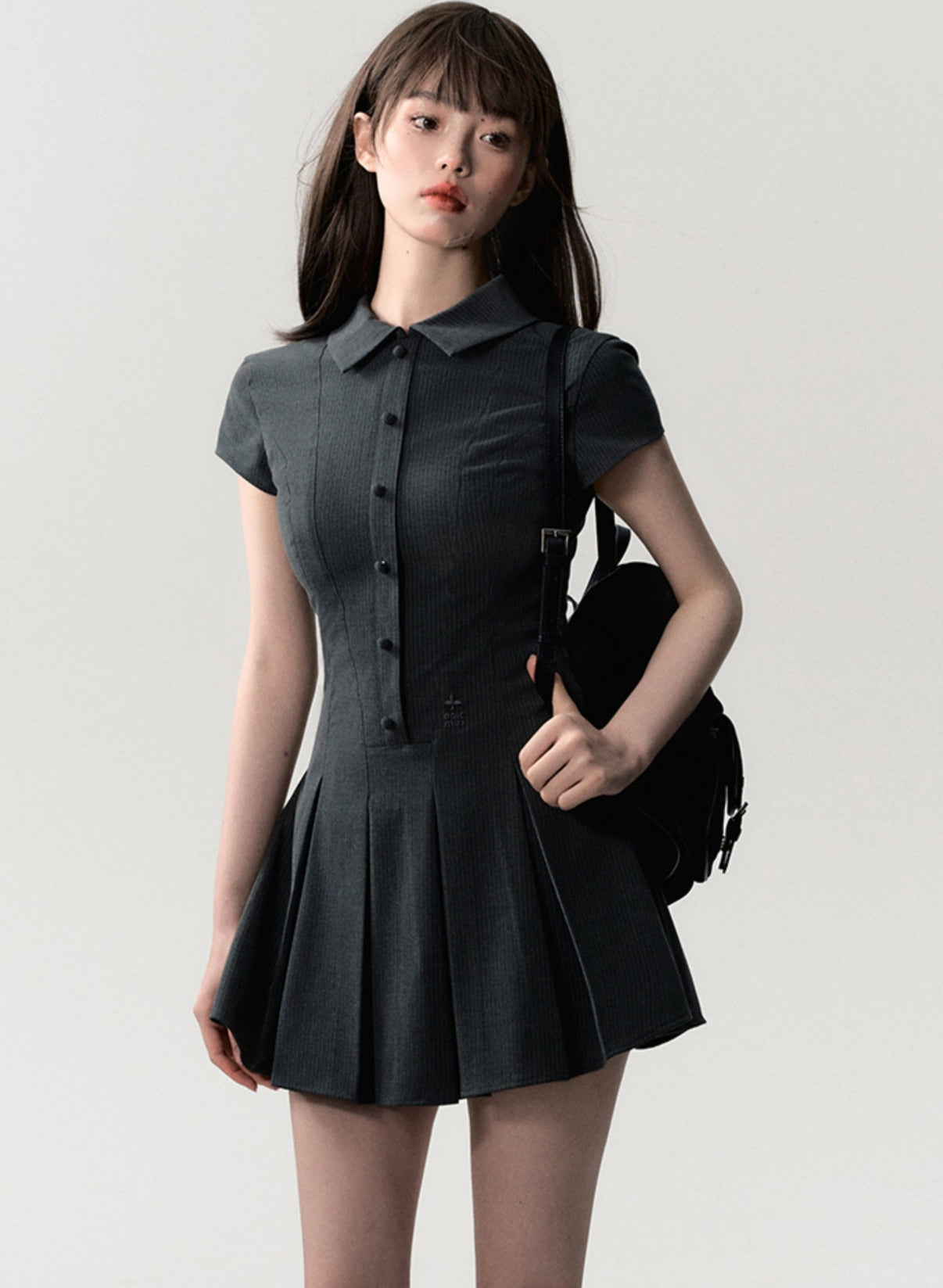 Short Sleeve College Suit Dress – UrbanSheek