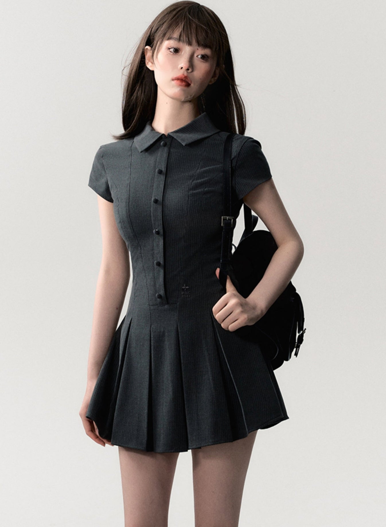 Short Sleeve College Suit Dress – UrbanSheek