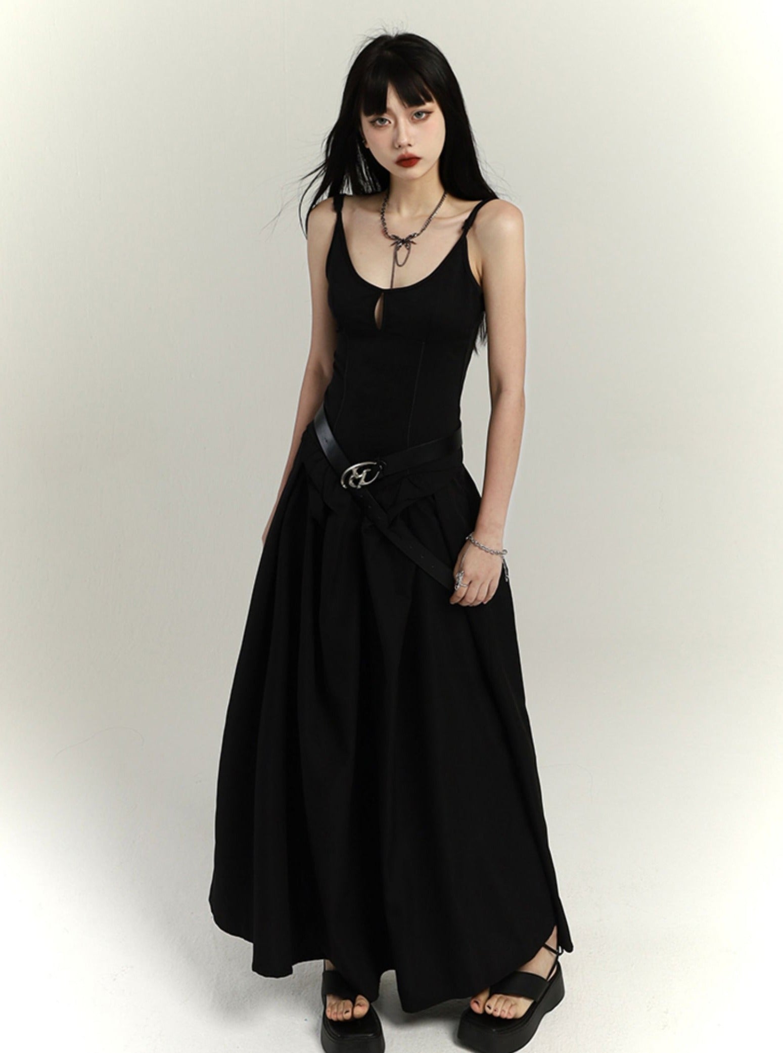 Chinese Black Long Slip Dress – UrbanSheek