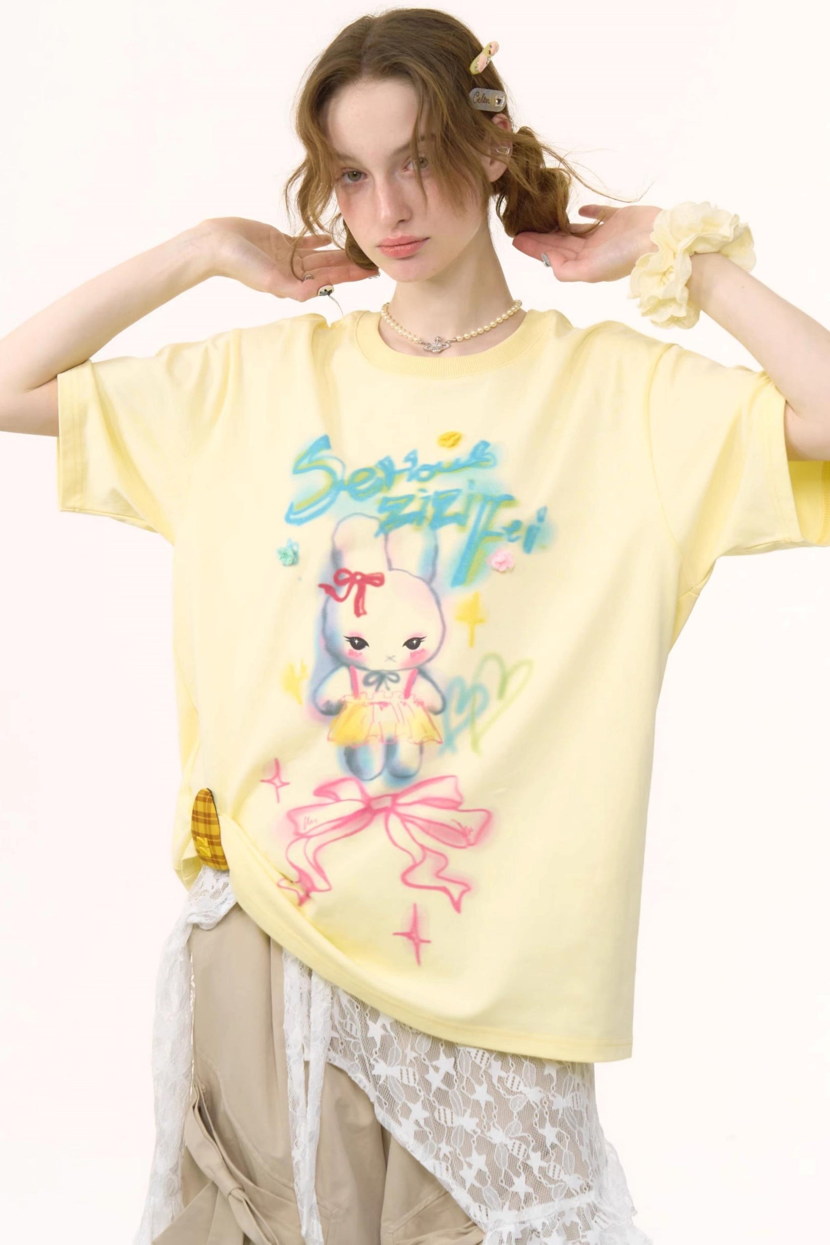 Retro Rabbit Loose Fit Tee – UrbanSheek