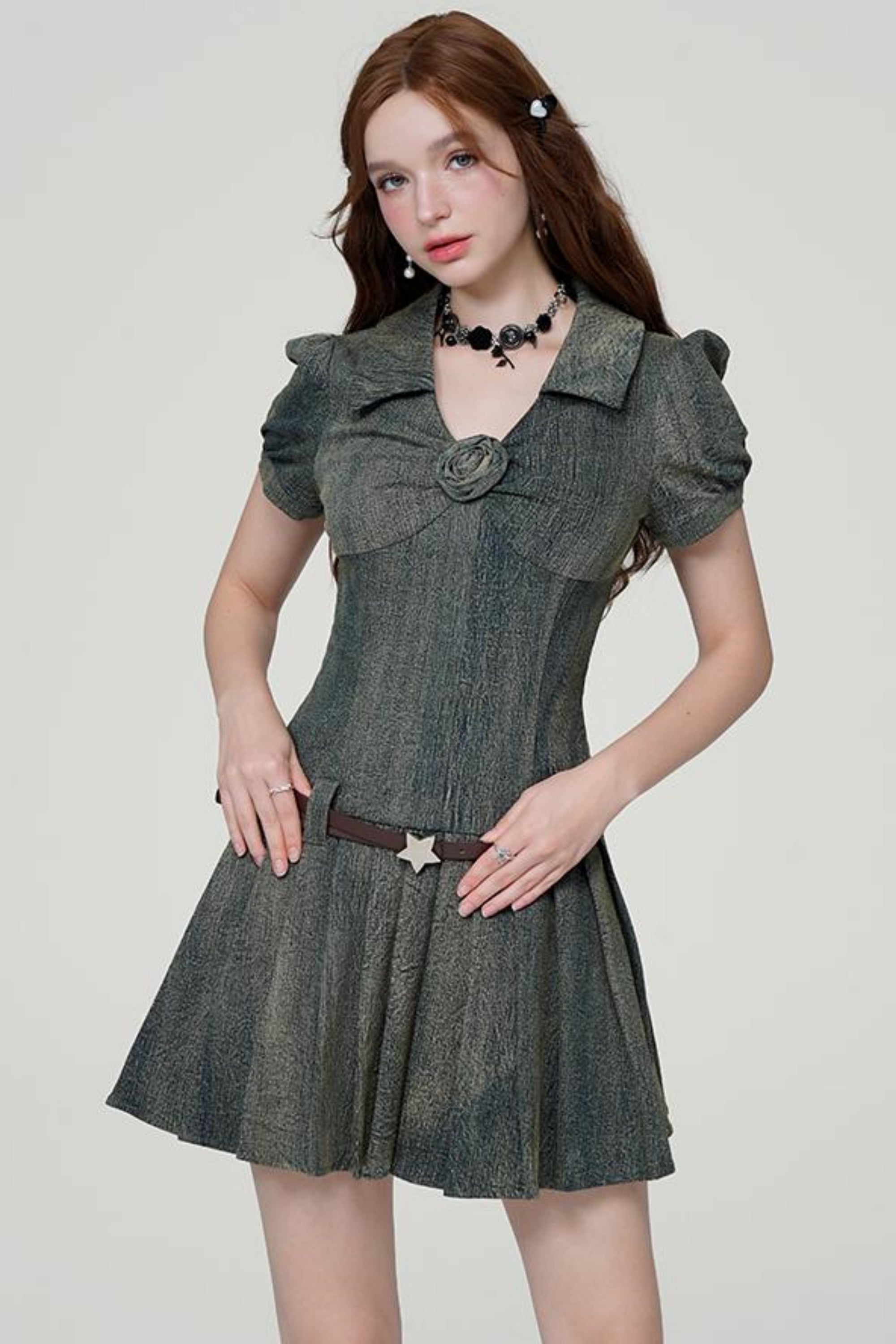 American Retro Denim Dress – UrbanSheek