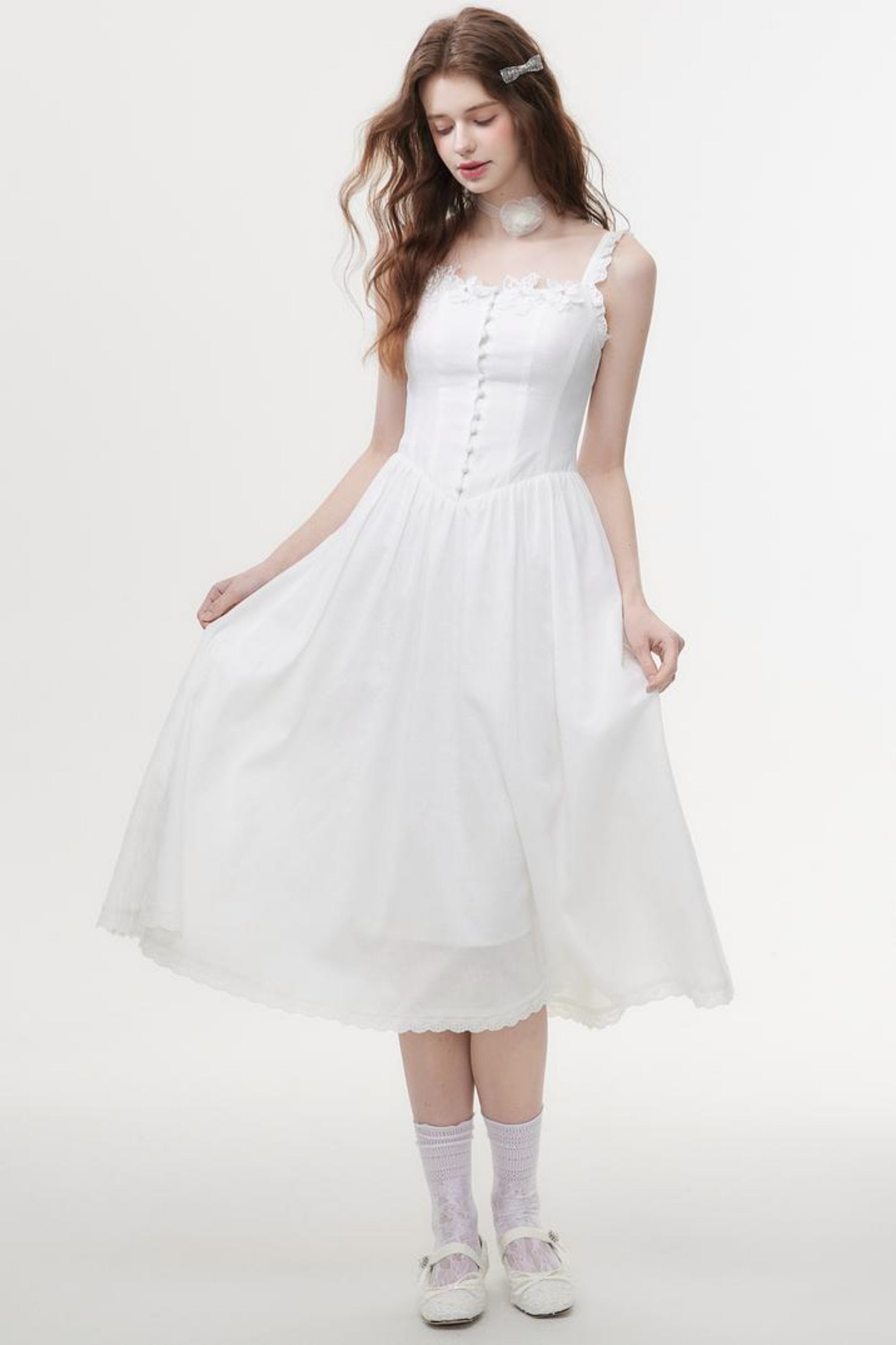 Elegant A-Line Lace Halter Dress – UrbanSheek