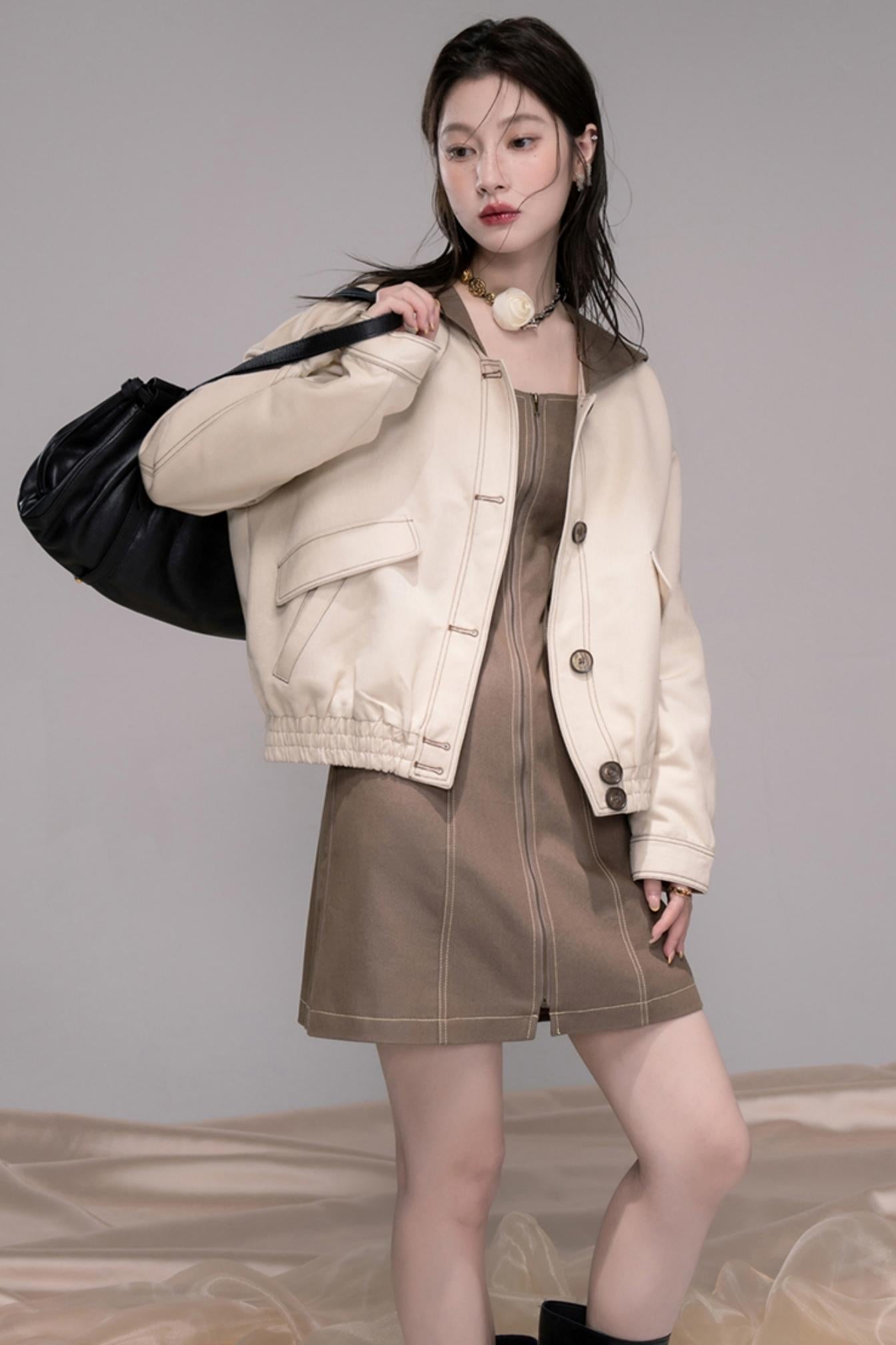 Mountain Apricot Denim Jacket Set-Up – UrbanSheek